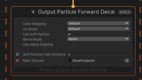 footprints with visual effect graph in unity