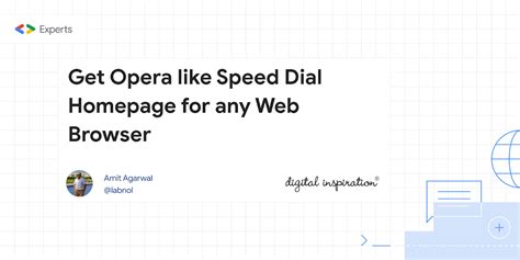 Get Opera Like Speed Dial Homepage For Any Web Browser
