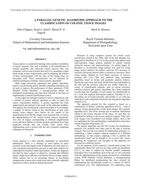 Pdf A Parallel Genetic Algorithm Approach To The Classification Of