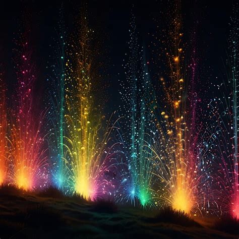 Mesmerizing Abstract Light Display Created By Glowing Particles With