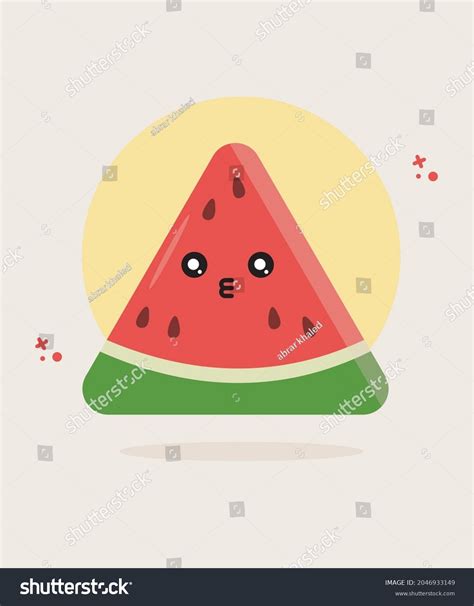 Watermelon Cute Vector Design Illustrator Stock Vector Royalty Free