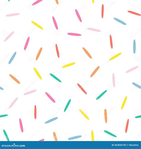 Sprinkle Pattern Rainbow Dotted Lines On White Background Small Dash