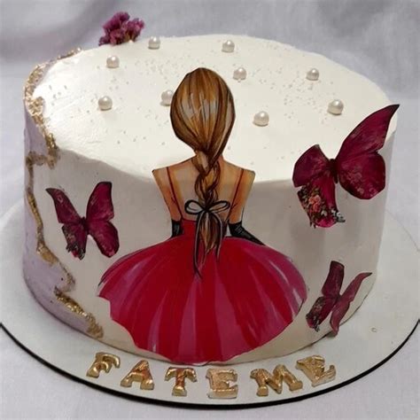 خرید و قیمت کیک خامه ای تولد دخترانه دوطرفه 2 کیلویی مناسب مناسبت های