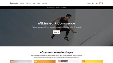 shop uskinned site builder for umbraco cms