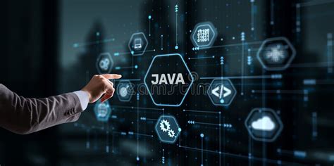 Java Programming Language And Web Development Concept On Virtual Screen Stock Image Image Of