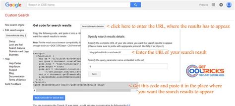Creating Google Custom Search Engine Get Cool Tricks
