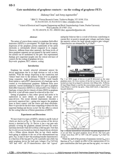 Gate Modulation Of Graphene Contacts On The Scaling Of Graphene Fets Pdf Field Effect