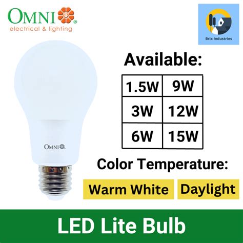 Omni Led Lite Bulb E27 Light Bulb E27 Warm White Daylight 1 5w 3w 6w 9w 12w 15w