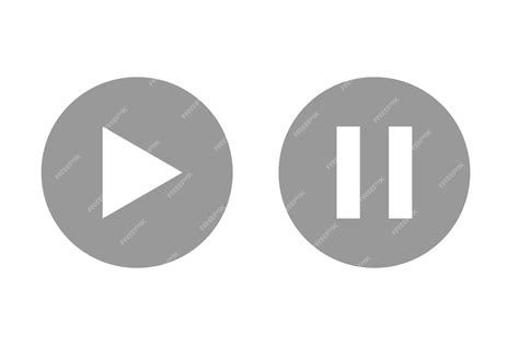 투명 배경에 재생 아이콘 일시 중지 버튼 아이콘 중지 아이콘 버튼 프리미엄 Psd 파일