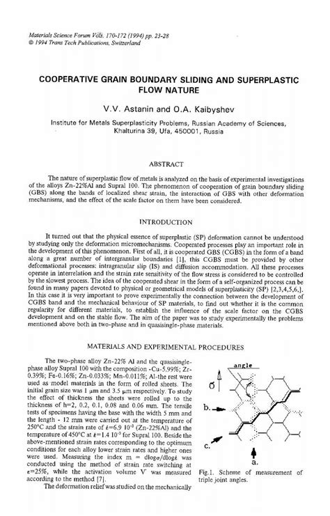 Download Pdf Cooperative Grain Boundary Sliding And Superplastic Flow Nature