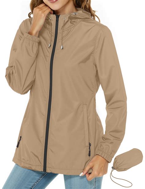 Rosvigor Women Lightweight Jackets Hooded Windbreaker Women Portable