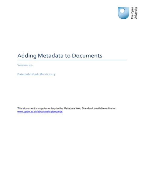 How To Add Metadata To Documents