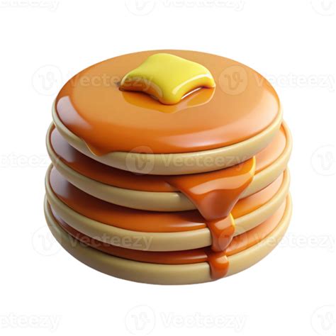 Wonderful Classic Pancake Stack With Syrup Cutout Detailed 57456312 Png