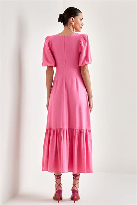 Vestido Midi Mali PrÉ Venda Rosa