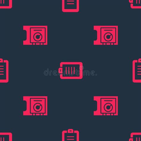 Set Safe And Police Report On Seamless Pattern Vector Stock Vector Illustration Of Policeman