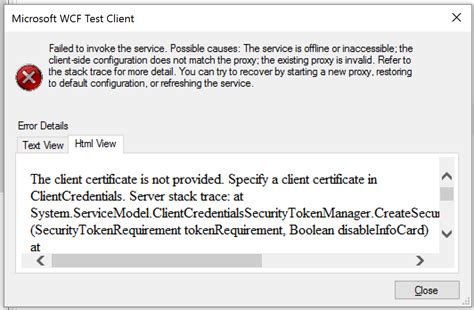 C Microsoft Wcf Test Client How To Specify Client Certificate Stack Overflow