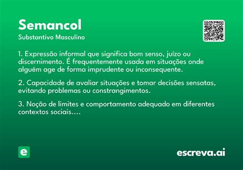 Semancol Significado E Sinônimo Escreva Ai
