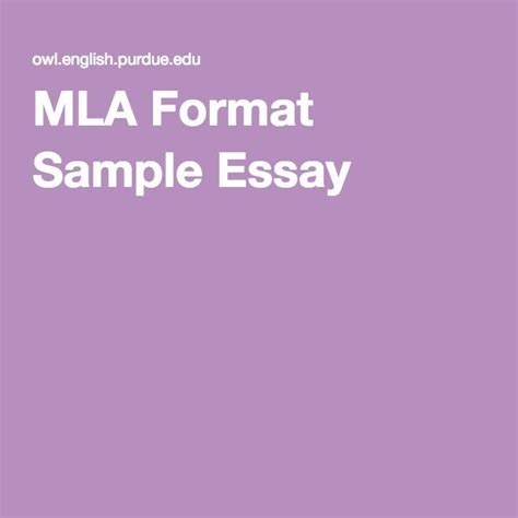 Mla Format Sample Essay Sample Essay Mla Format Thesis Statement