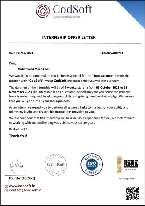 Moeed Asif On Linkedin Datascience Internship Codsoft Learningjourney Dataanalytics