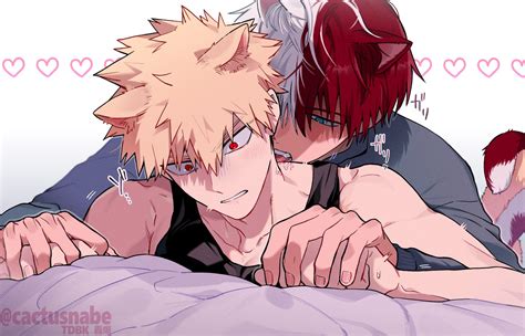Bakugou Katsuki And Todoroki Shouto Boku No Hero Academia Drawn By