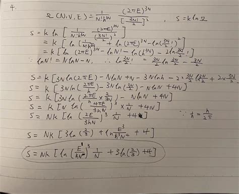 solved 5 using the last entropy expression derive what the