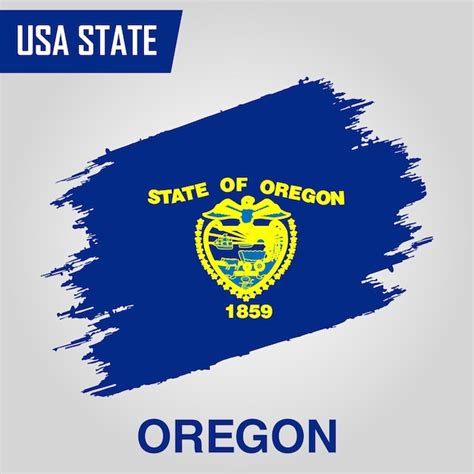 Premium Vector Oregon State Region Of United States Of America Grunge