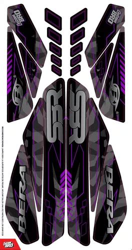 Kit Graficos Calcomania Camo Morado Para Moto Bera Sbr Mercadolibre
