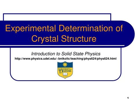 Ppt Experimental Determination Of Crystal Structure Powerpoint