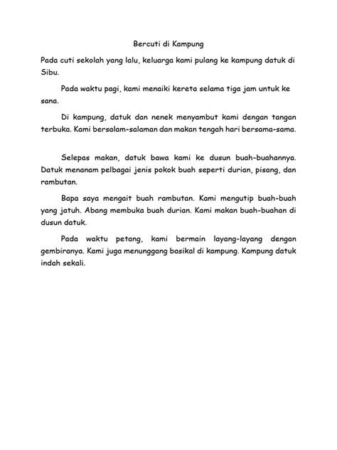 Bercuti Di Kampung Pdf