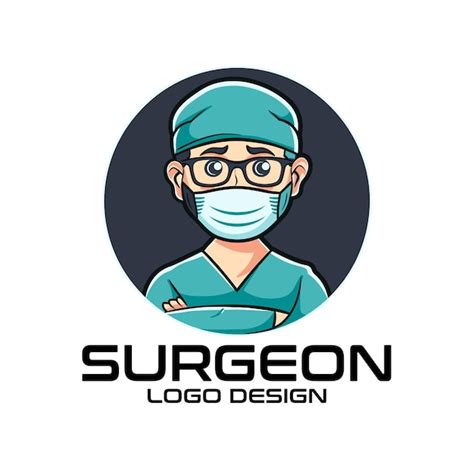 Premium Vector Surgeon Cartoon Vector Logo Design