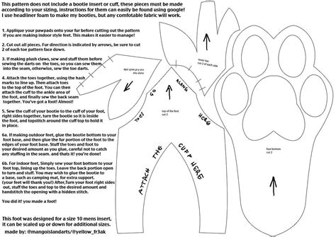 Fursuit Paw Pattern Free Pattern Inspiration Daily