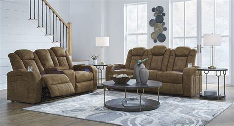 Wolfridge Power Reclining 2pc Living Room Set In Brindle