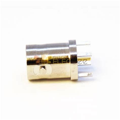 Elecbee Pcs Right Angled Female Hd Bnc Connector For Pcb With Through Hole Connector Ohm