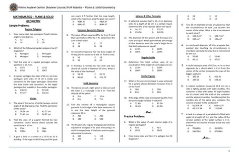 Solid Geometry Problem Solutions Pdf Area Sphere