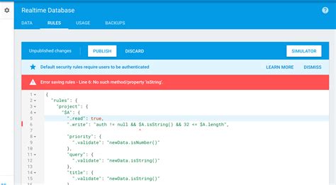 No Such Methodproperty Isstring In Firebase Database Rule Stack