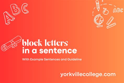 How To Use Block Letters In A Sentence Easy Examples