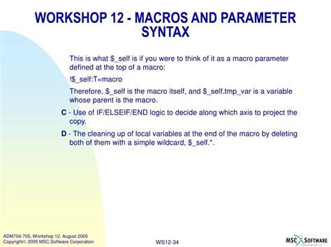 Ppt Workshop 12 Macros And Parameter Syntax Powerpoint Presentation Free Download Id5990281