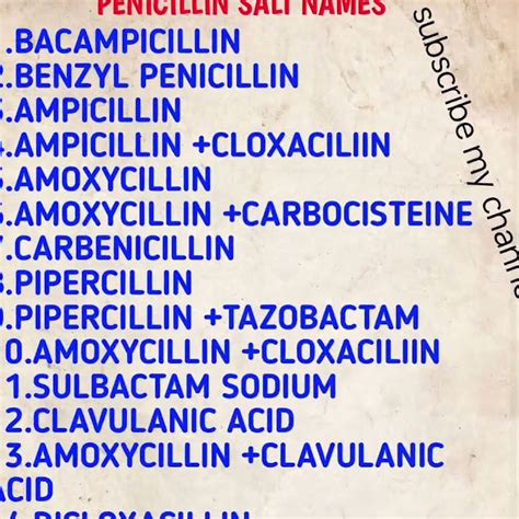 Panicillin Salt Name Shorts Youtube Medical Youtube