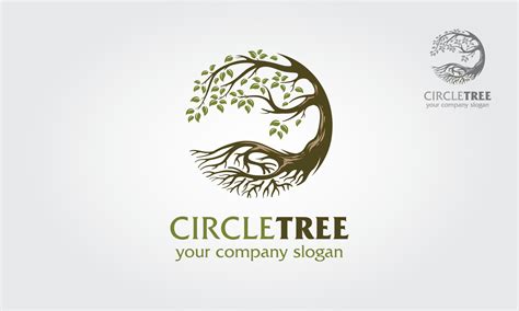 Circle Tree Logo Template Tree Vector Logo This Beautiful Tree Is A Symbol Of Life Beauty