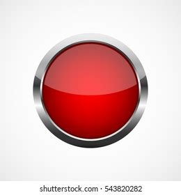 Red Round Button Metal Frame Vector Stock Vector Royalty Free Shutterstock