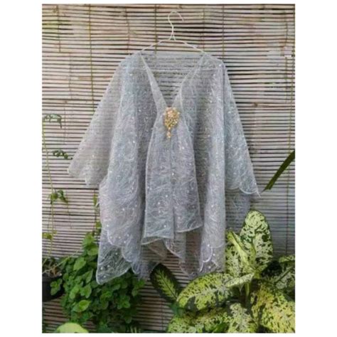 Cape Tile Tule Pearl Gliter Non Gliter Shopee Philippines