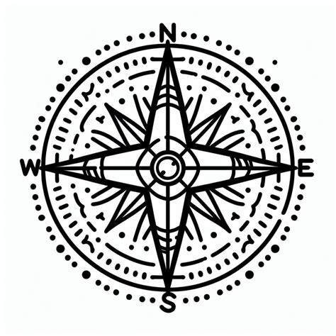 Desenhos De Rosa Dos Ventos Grátis Para Colorir E Imprimir