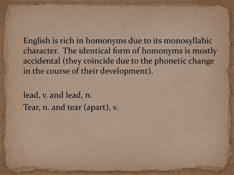 Polysemy And Homonymy Online Presentation