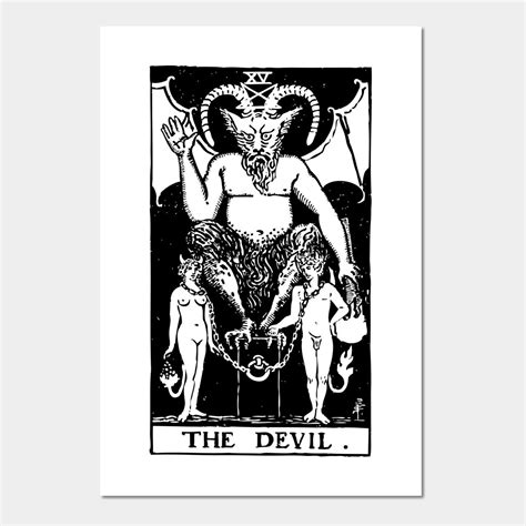 Tarot Card The Devil Wall And Art Print The Moon Tarot Card Tarot