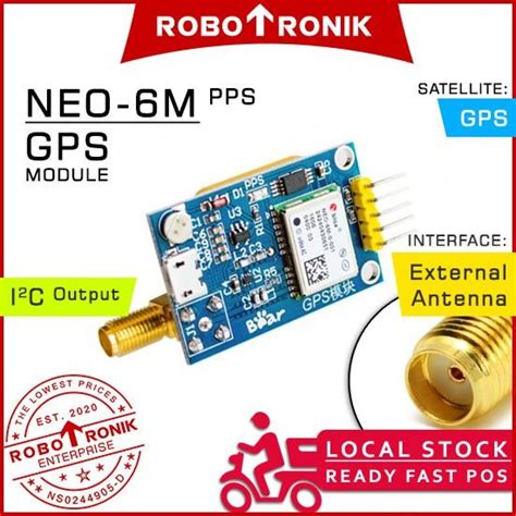 Gps Module Neo 6m With Pps Pulse Per Second Signal And Ceramic Antenna