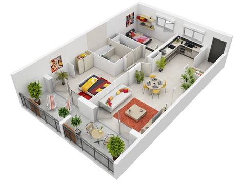 50 Planos De Apartamentos De Dos Dormitorios Tikinti