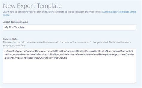 How Do I Create A Custom Export Template For Ereferral And Econsult Analytic Data Oceanmd