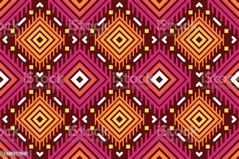 벽지 배경 직물 커튼 카펫 의류 및 포장을위한 다채로운 기하학적 민족 이음새가 없는 패턴 디자인 0명에 대한 스톡 벡터 아트 및 기타 이미지 Istock