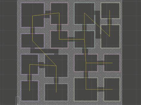 a normal bsp dungeon but connecting closest leaf to centre of partition to form a almost linear
