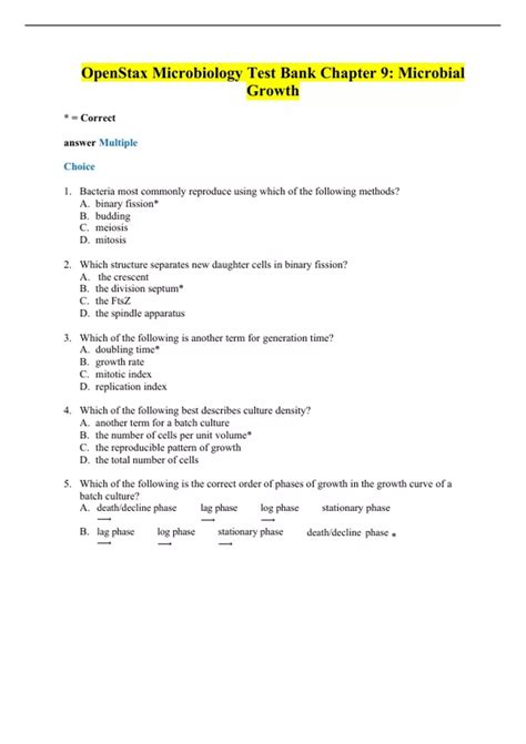 Openstax Microbiology Test Bank Chapter 9 Microbial Growth Openstax Microbiology Stuvia Us